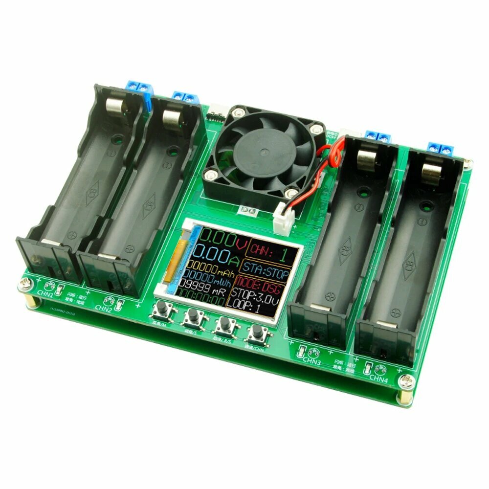 Цифровой тестер аккумуляторов 18650 Type-C 4 channel