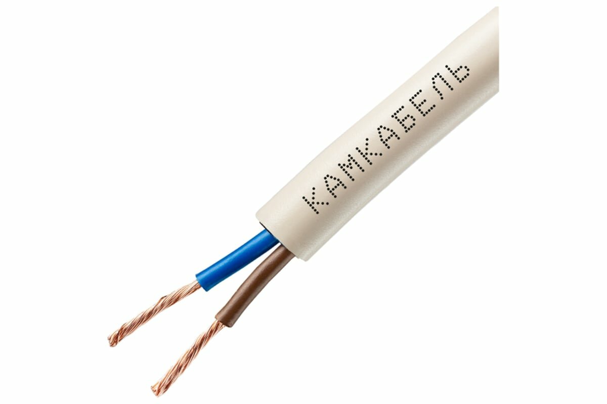 Камкабель ПВС 2x0,75 мм² 5 м ГОСТ 231Я920C0000Ъ600005М кабель для монтажа внутри помещений