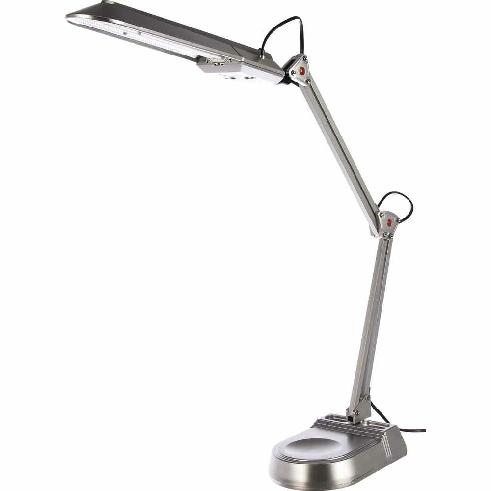 Camelion KD-017A серебро Светильник настольный, в к-те база+струбцина, 230V 11W 3278
