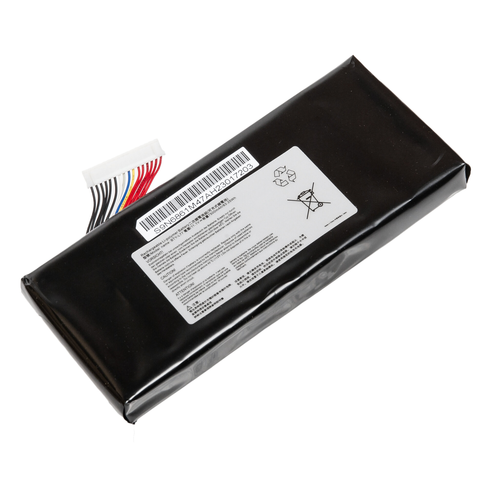 Аккумулятор для MSI GT72 2QE Dominator Pro / GT72 2PE Dominator Pro / GT72VR 6RE Dominator / GT72VR 6RE Dominator Pro / GT72 Dominator Pro / GT72VR 6RE Dominator / GT72S 6QE Dominator Pro G / GT72 6QD Dominator G / GT72 2QD Dominator - батарея ORG 7500mAh