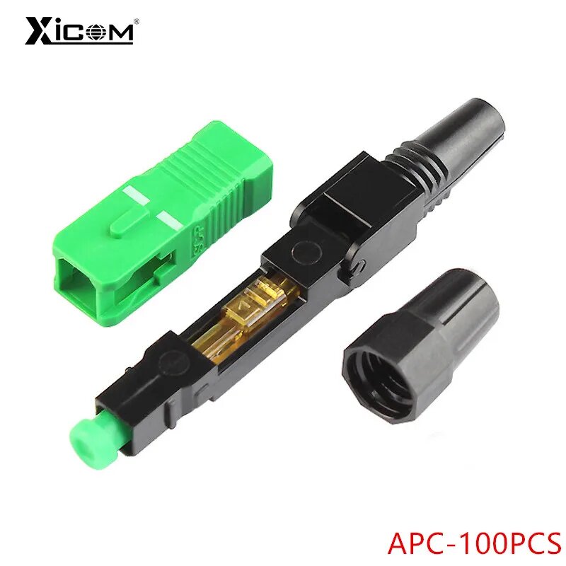 XICOM XC-FTTH Fiber Optic Fast Connector-UPC/APC APC-100PCS