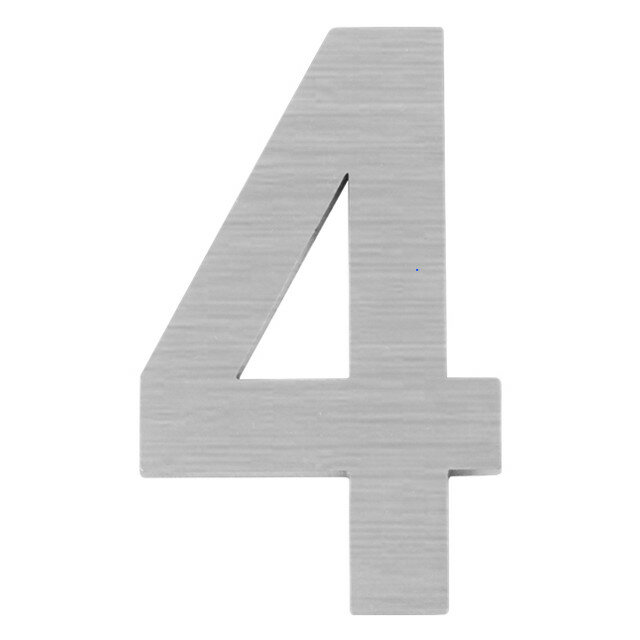 Цифра-4 самокл нерж сталь хром сатинирован элемент конструкции для мебельной фурнитуры