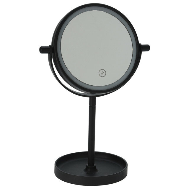 KOOPMAN настольное круглое зеркало пластиковое 15х30 см для макияжа и ухода за лицом 1шт