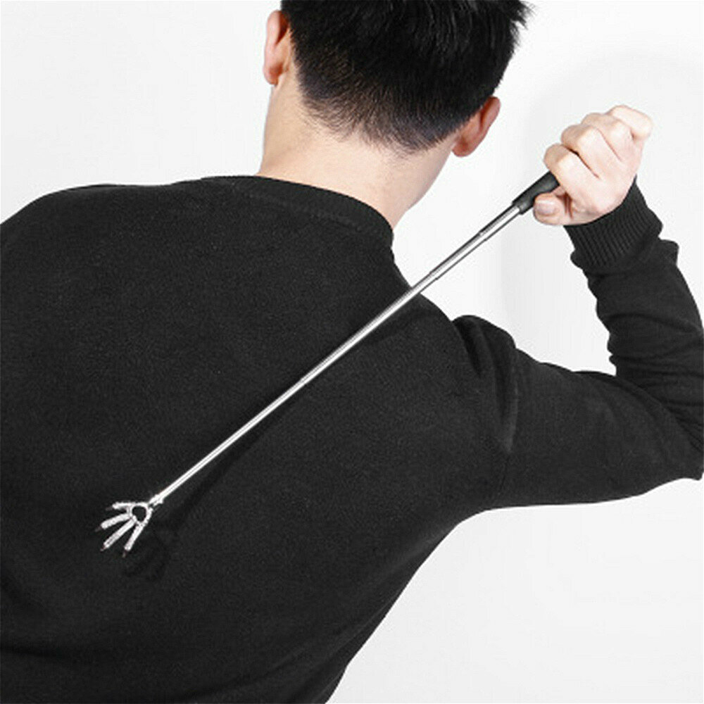 Телескопическая чёрная чесалка спины и других труднодоступных мест