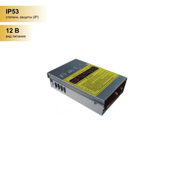 Блок питания для светодиодной ленты светильника ECOLA B3L150ESB 12,5А 150W 220V-12V IP53