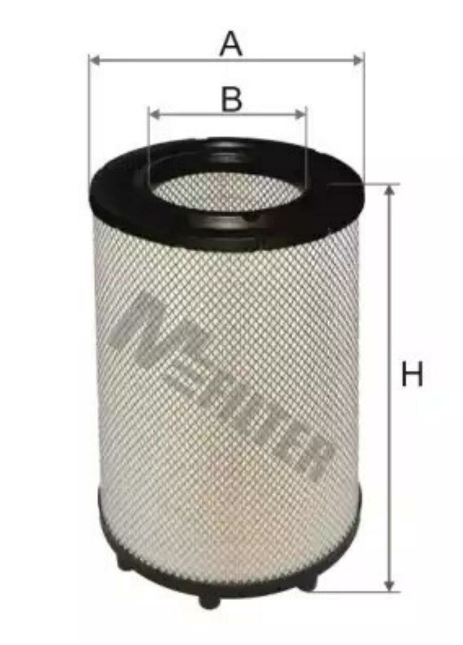 M-FILTER A8002 фильтр воздушный! с ножками H526 D303 d167\ Omn Scania 94/114/124/144/164/F94