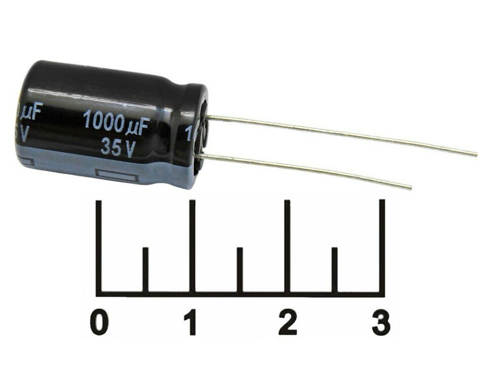 Конденсатор электролитический ECAP 1000 мкФ 35В 1000/35V 1320 105C FR