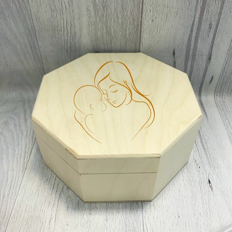 Шкатулка с гравировкой на День Матери, для Мамы №1, 12 см