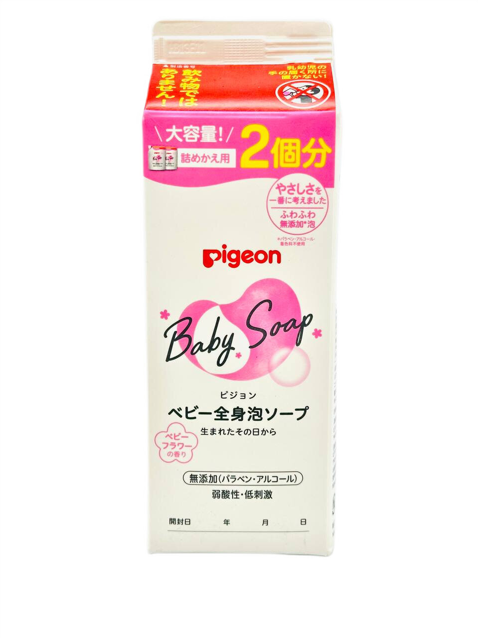 PIGEON Детское пенное мыло Baby foam Soap с керамидами и цветочным ароматом возраст 0+ короб 800 мл