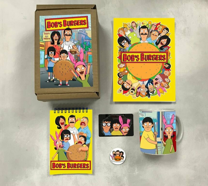 Бокс Bob"s Burgers, Закусочная Боба №9, Товары с нашими рандомными карт