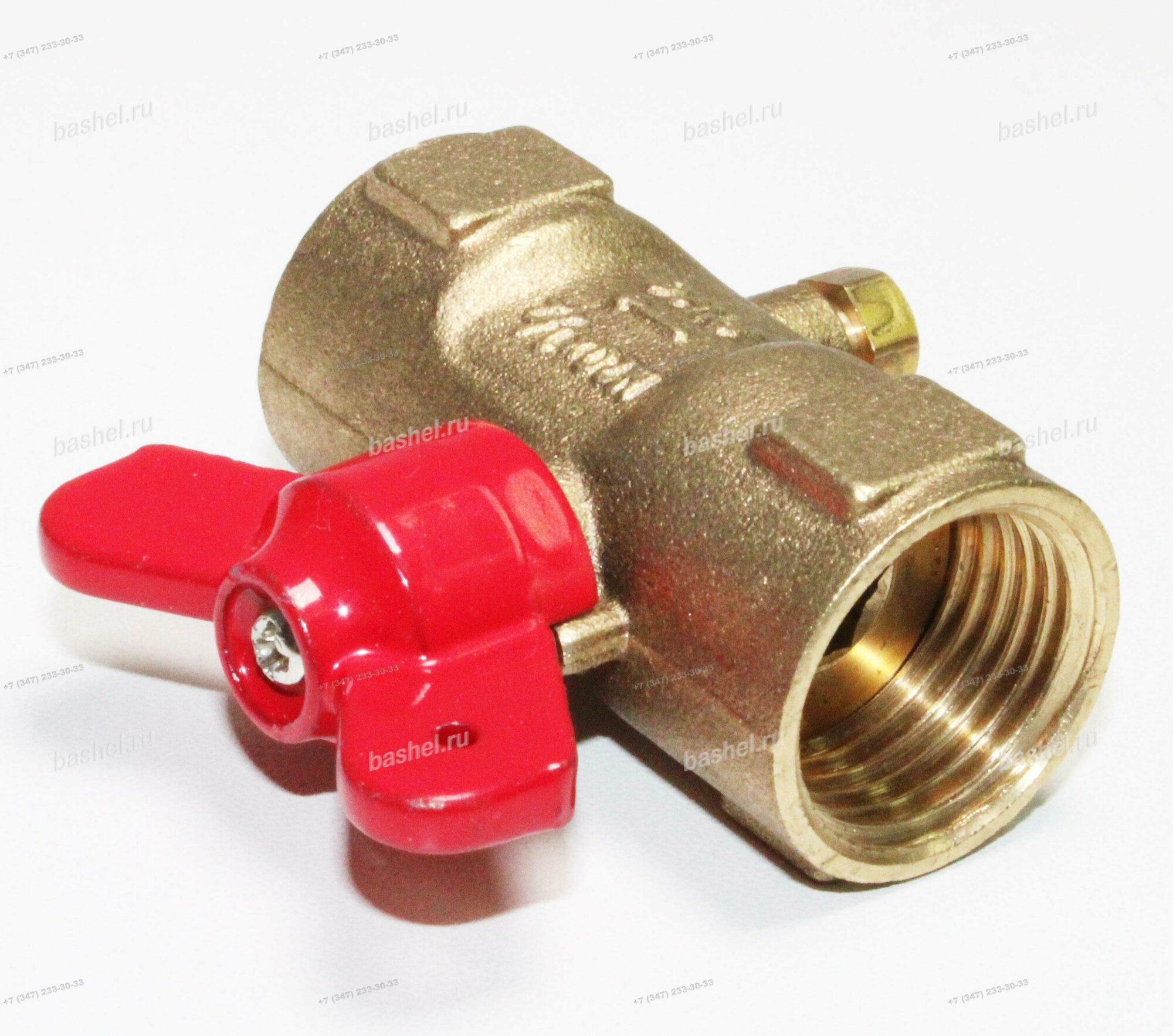 Кран шаровый с ручкой «бабочка» - М20х1,5 - G1/2" – 1,6 МПа ТУ У 29.1-14307481-049:2010, Стеклоприбор