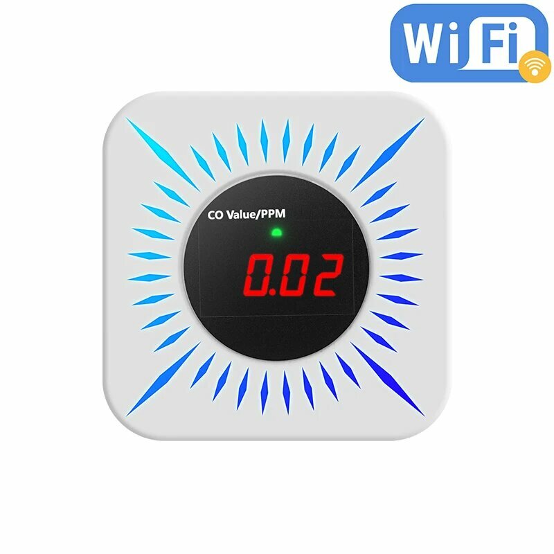Mumubiz WiFi детектор газа и угарного газа Белый, WiFi Detector