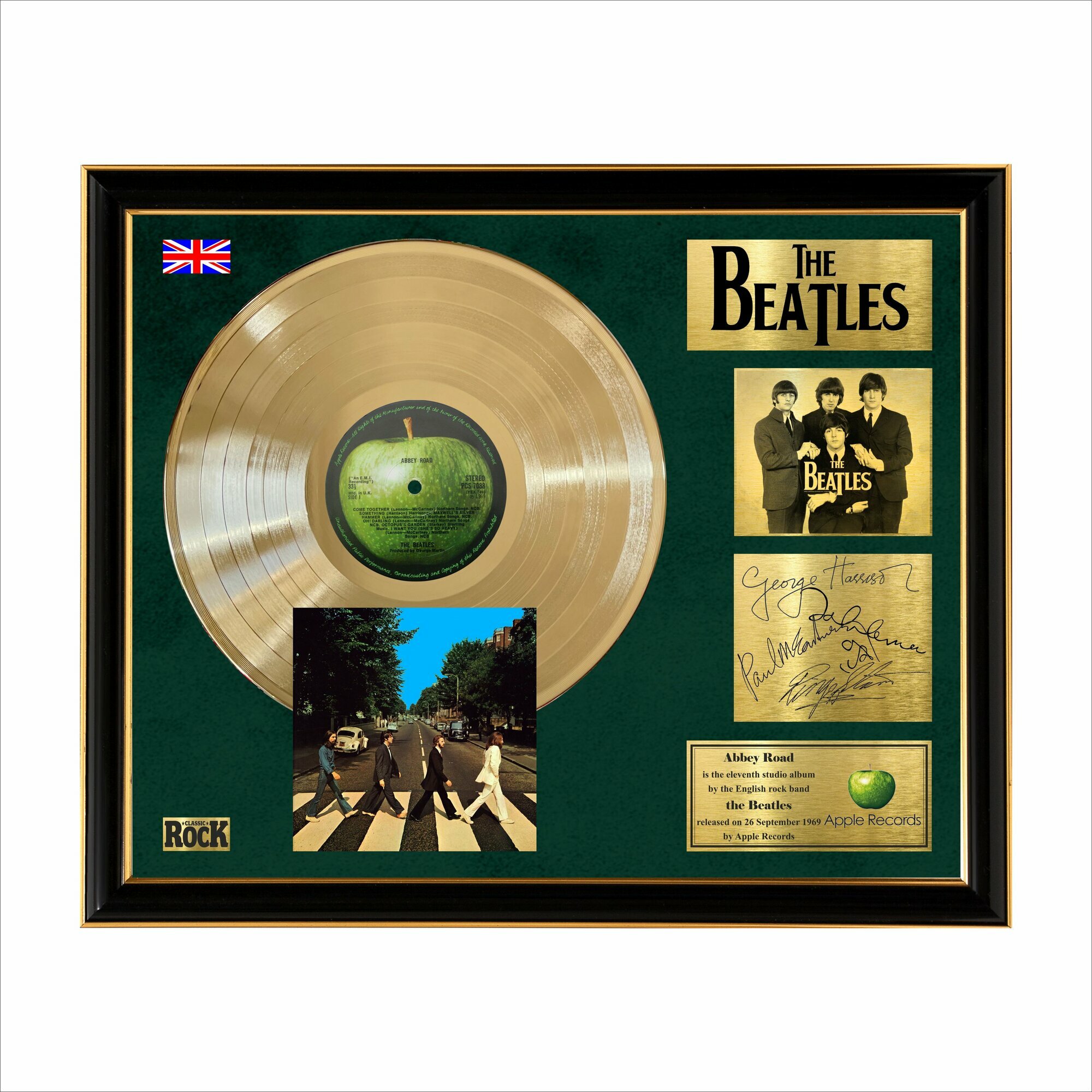 The Beatles Золотой винил в рамке