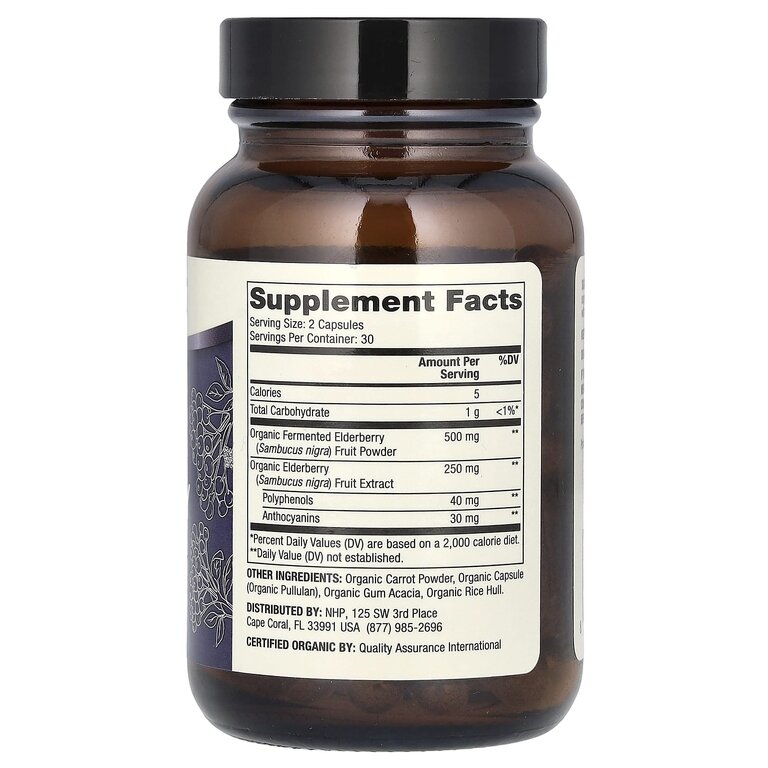 Dr. Mercola Organic Fermented Elderberry (Органические ферментированные ягоды бузины) 60 таблеток (Dr. Mercola)