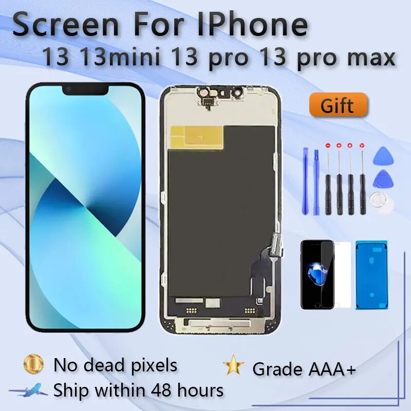 ЖК-экран для iPhone 13 13 Pro Max, сменный ЖК-экран для iphone 13 mini 13 pro, AAA + улучшенные цвета OLED For iphone 13