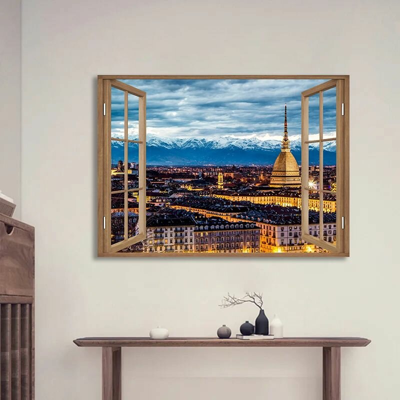 Картина ВсеКартины. Тут "Вид из окна", на подрамнике, дерево, холст, 50x70 см