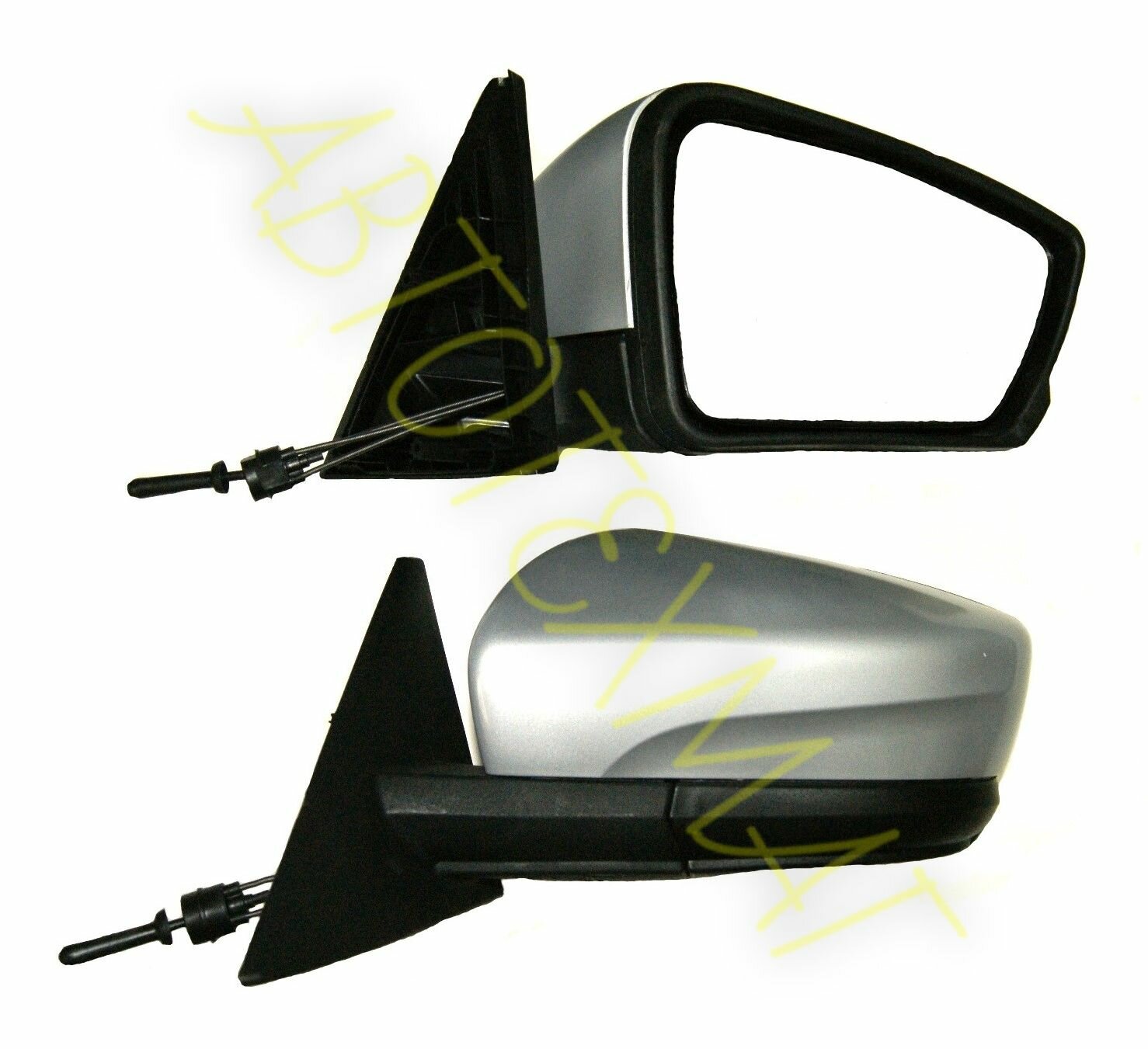 Зеркало боковое ВАЗ 2110, 2111, 2112, 2170, 2171 Лада Приора, комплект в корпусе ВАЗ 2191 Гранта, цвет Снежная королева (690).