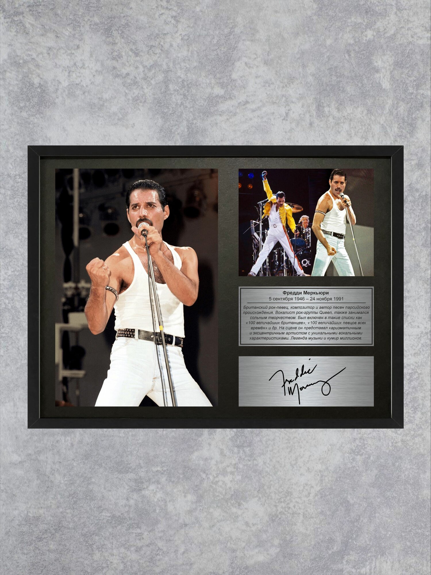 Фредди Меркьюри Картина интерьерная с автографом