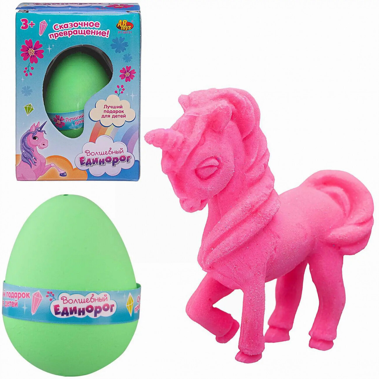Abtoys Игрушка-сюрприз Волшебный единорог зеленое яйцо PT-00721/зеленое