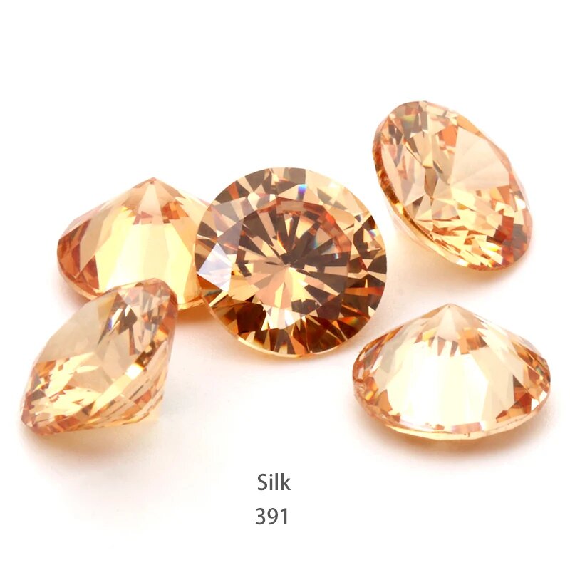 Циркон круглый 4-10 мм, PIPATIAN, для рукоделия 6mm 50pcs, Silk