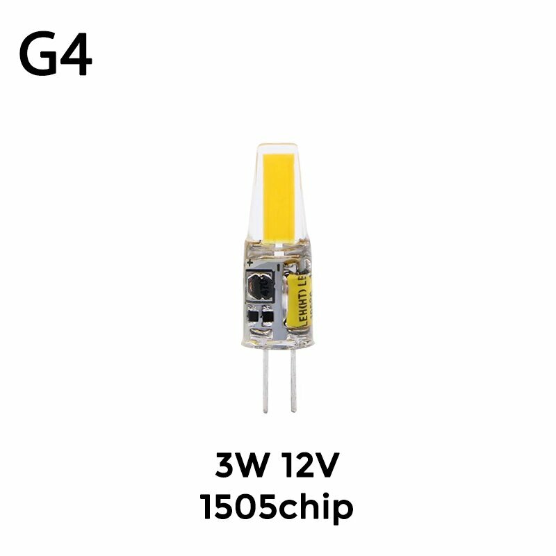 KARWEN Светодиодная лампа COB G4/G9/E14 3/6Вт 220В G4 AC12V 3W, Warm White
