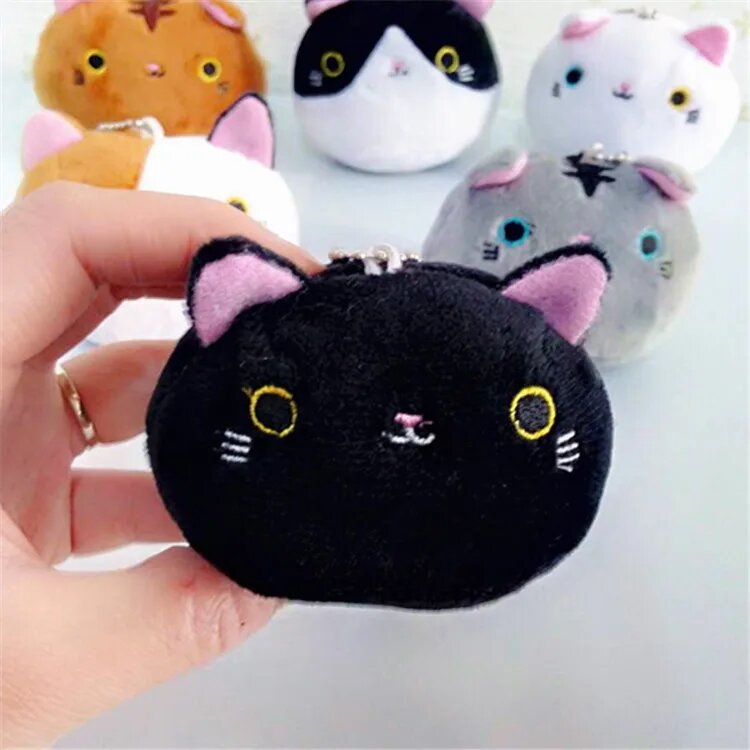 Плюшевый котенок ODILO, черный, 8 см