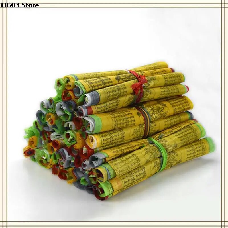 Тибетские молитвенные флаги, цветной принт, 20 шт