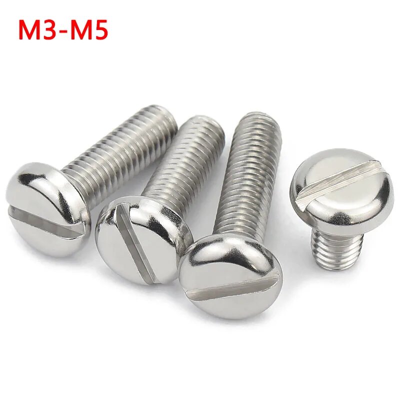 Шлицевые винты из нержавеющей стали M3 M4 M5 M5(5Pcs), 25mm