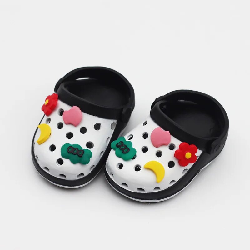 Детские сандалии Crocs с декором, черные