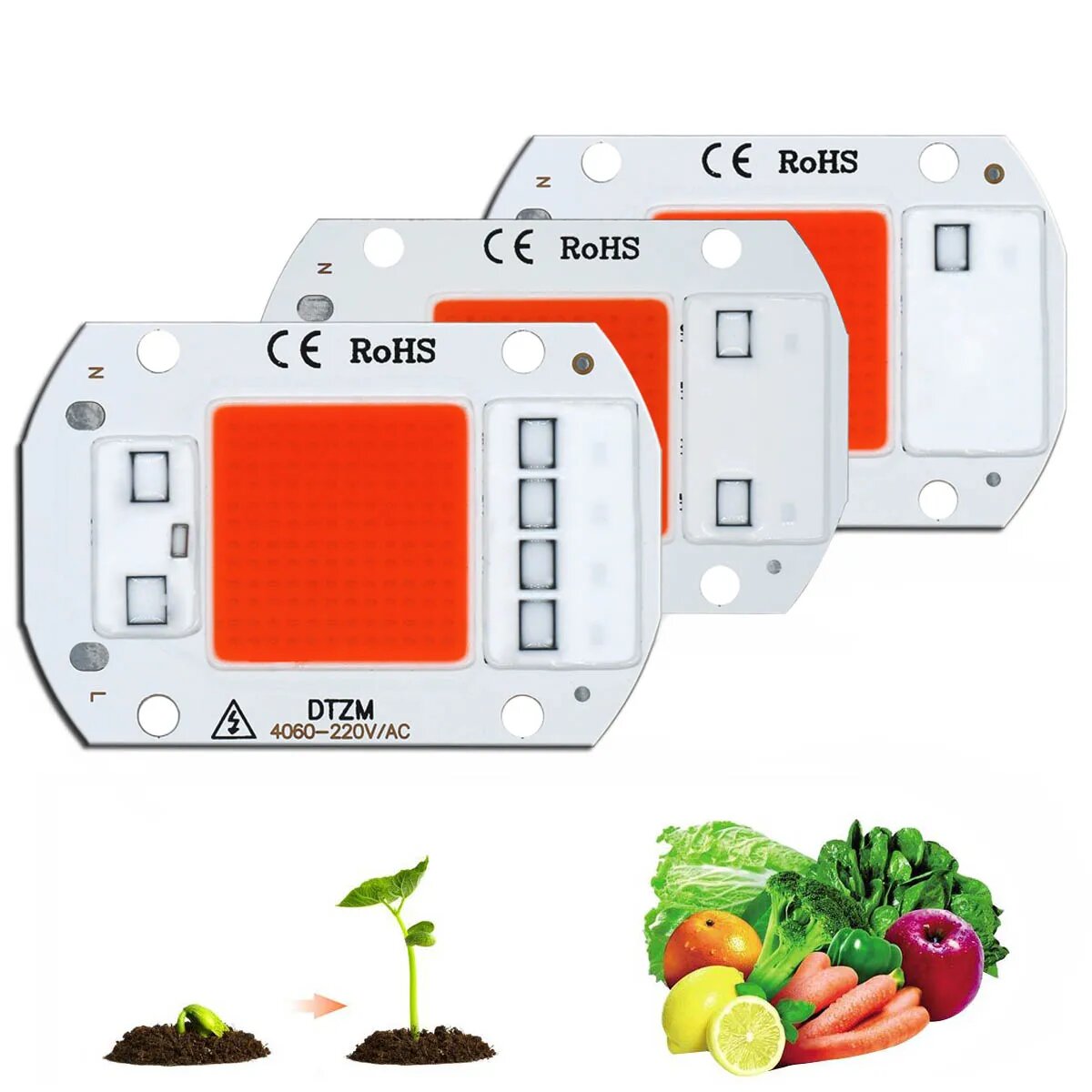 Светодиодная лампа для растений BING&SEN 5Вт/10Вт/20Вт/30Вт/50Вт полный спектр 10W