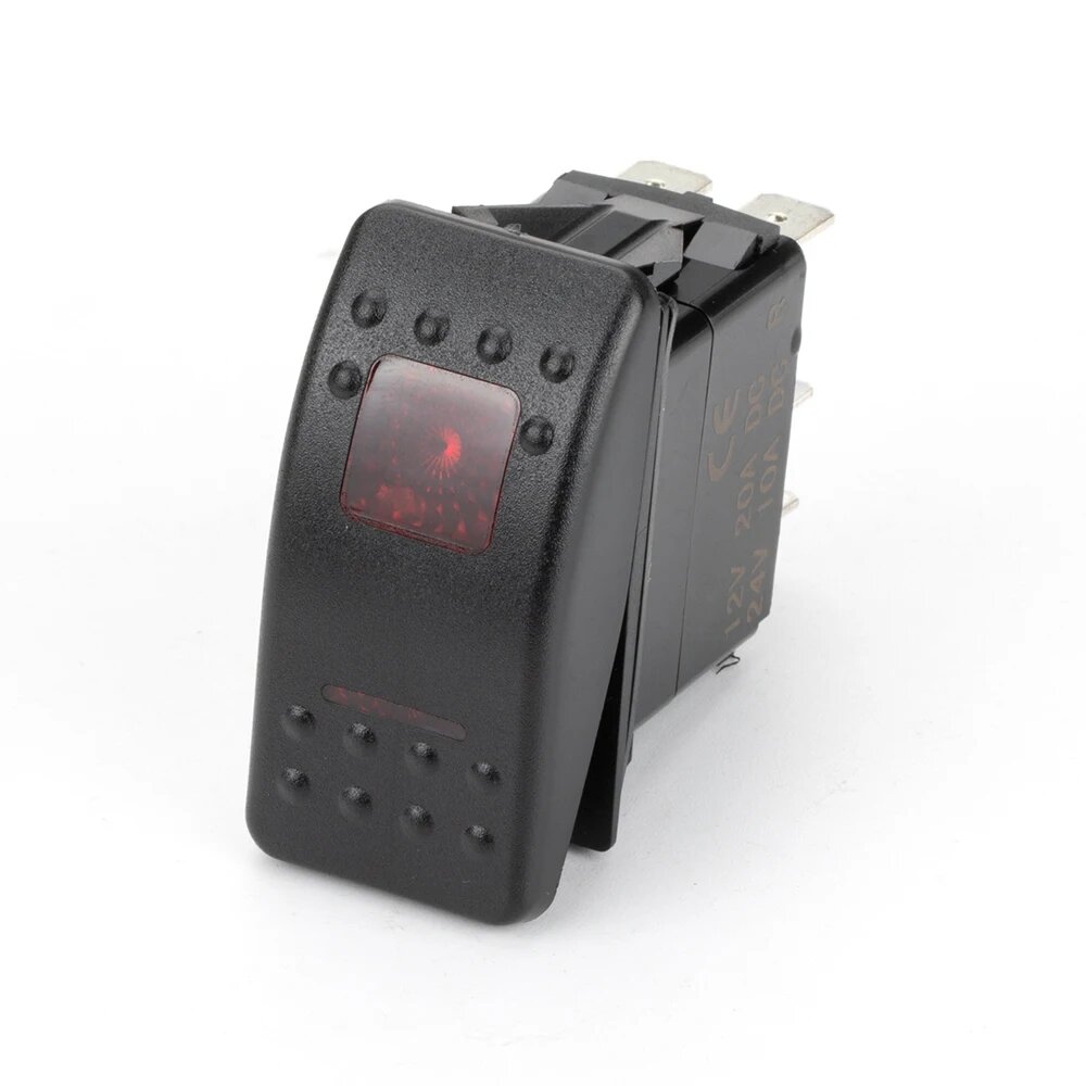 Светодиодный кулисный переключатель 12/24V Red