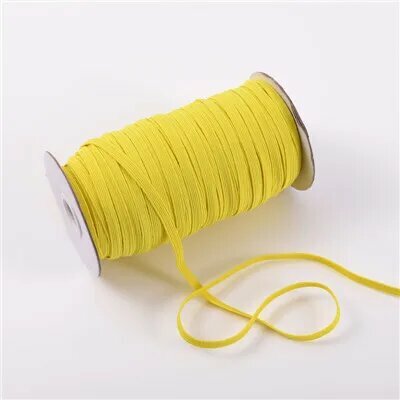 Эластичные ленты Spandex 3/6 мм 5 ярдов Желтый, yellow, 3mm 5yards