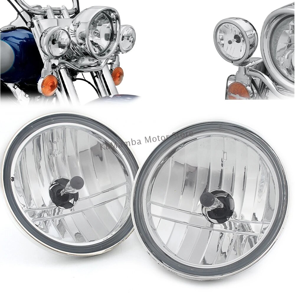 Аксессуары для мотоциклов, передний прожектор, противотуманная фара, галогенная лампа для Harley Touring Road King Electra Street Glide Chopper