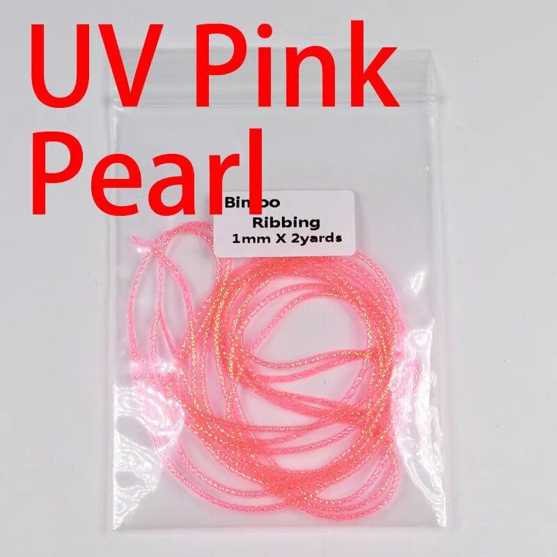 УФ-жемчужная нить для вязания мух 1 мм ellllv Розовый, UV Pink Pearl