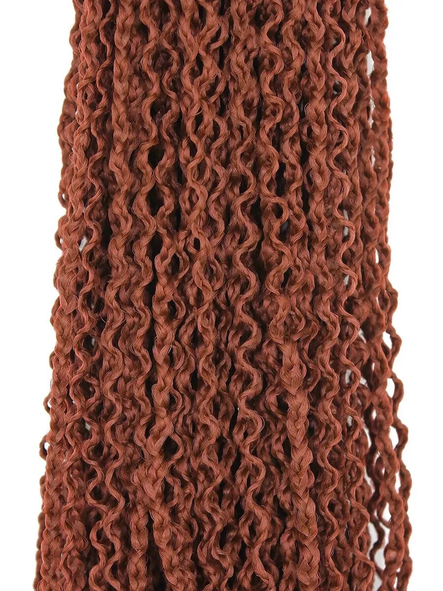 HAIRSHOP зизи гофре косички для плетения, цвет 35 (Темная медь) 110 см