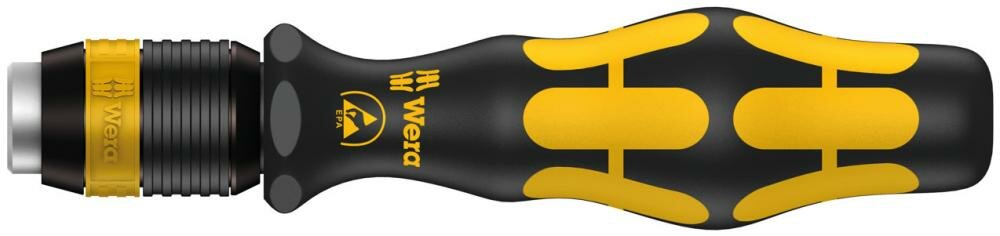 813 R ESD Kraftform Plus Отвёртка-битодержатель антистатическая, патрон Rapidaptor, 1/4" C6.3/E6.3, 90 мм WERA WE-051273