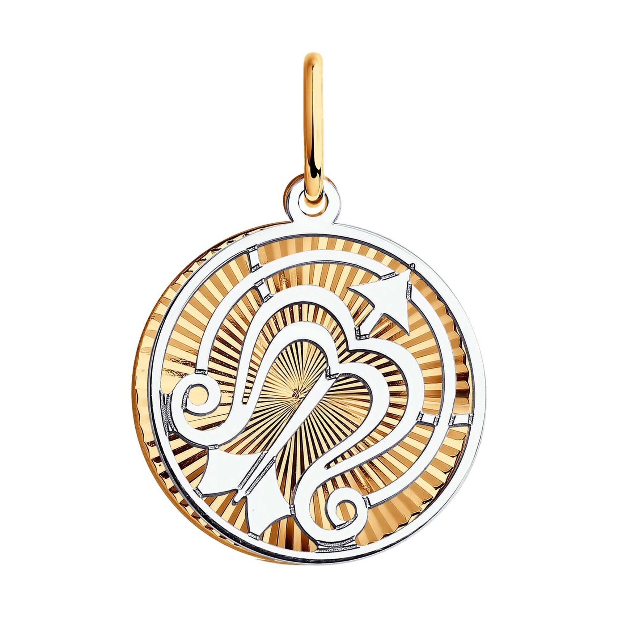 Подвеска, красное золото, 585 проба