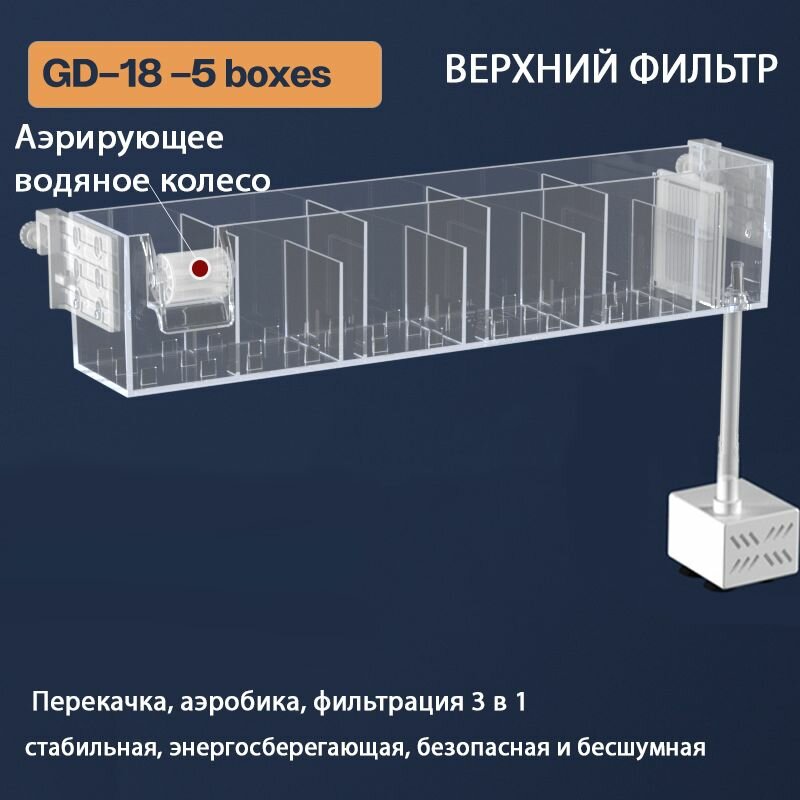 Фильтр для аквариума Jinlijia система кислородной фильтрации "все в одном" с низким уровнем воды настенная система циркуляции "три в одном"