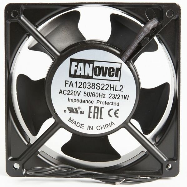 Вентилятор Fanover FA12038S22HL2 120x38мм 220v 23w 2pin