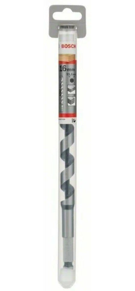 Сверло BOSCH винтовое по древесине d16 x 160 x 235мм, шестигранник d11,1мм (2608597630)