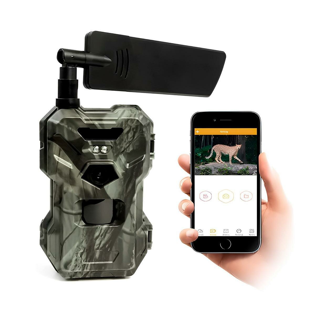 Лесная 2К/4G фотоловушка Filin HC-LTE-Pro-2K (880) (Ориг) с SIM картой для наблюдения за животными в лесу. Невидимая ИК подсветка, микрофон. Видео 2K,