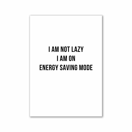 Картина на холсте "Energy Saving Mode", 13x18см, Белый