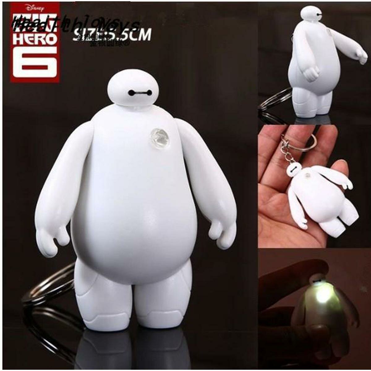 Новые игрушки Big Hero 6 Baymax LED Lighting Sounds Брелки Подвески Action Toys Подарки на день рождения Toys
