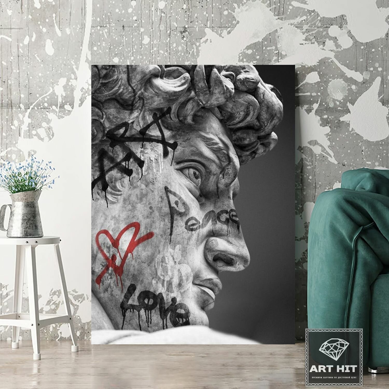 Картина античность, Боги Греции, Микеланджело, 40х60 см.