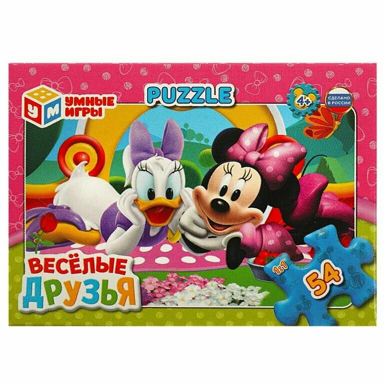Пазлы 54 деталей. Умные Игры. Веселые друзья 599968, (ООО "симбат")