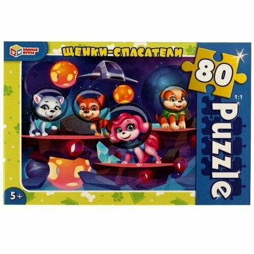 Пазлы 80 деталей. Умные Игры. Щенки-спасатели 932716, (ООО "симбат")