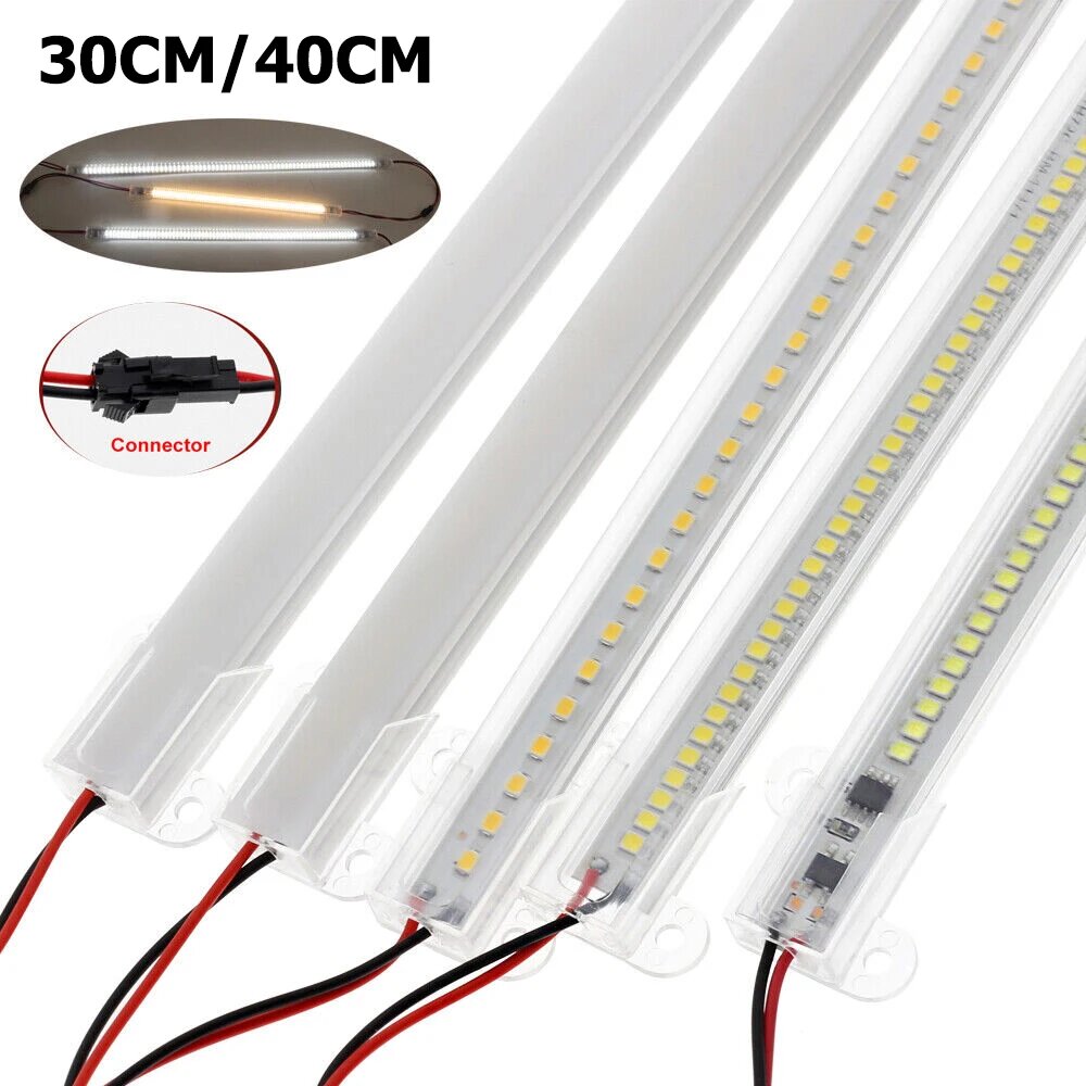 Светодиодная трубка ELBULBO белая 72LED 220V Естественный свет, 30cm Clear Cover