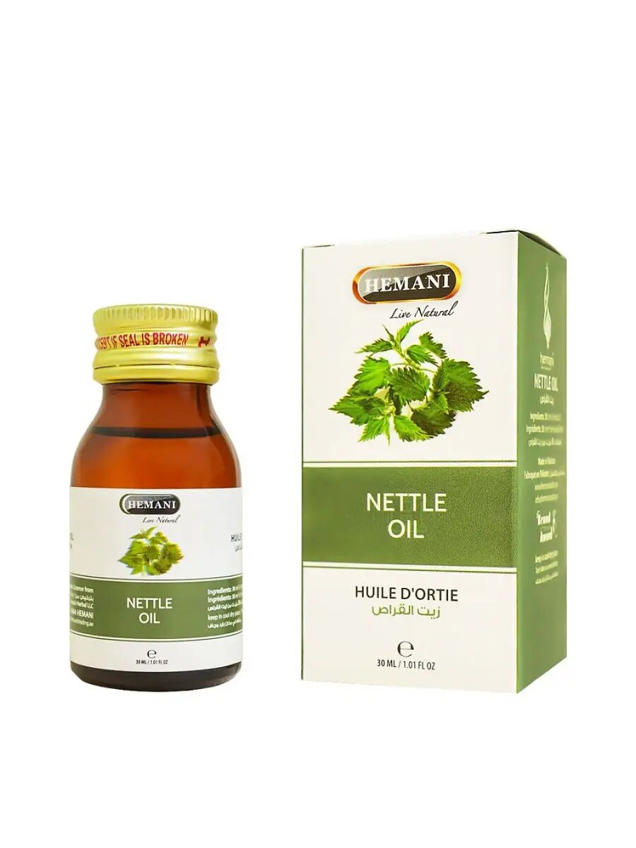 Масло HEMANI Nettle / Крапивы, 30 мл, натуральное, 100% холодный отжим