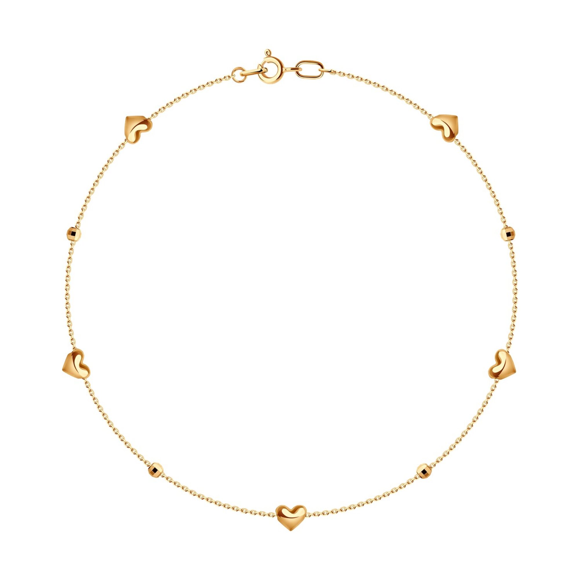 Браслет, красное золото, 585 проба