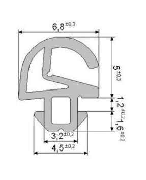 Уплотнитель для алюминиевых окон и дверей ТПУ 45.02 Упаковка 10 метров